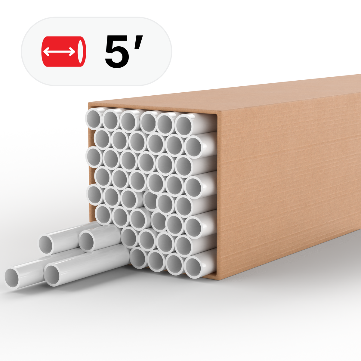 1/2 in. Furniture Grade Schedule 40 PVC Pipe, 250 ft. (50x 5 ft. Lengt ...